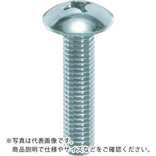 特長：十字穴付きのトラス頭小ねじです。頭部が出ても差し支えない所に使われます。座面が大きいので、座面陥没を防止する効果があります。材質は鋼で耐食性向上のため、三価クロメートめっき(薄青っぽい色)がしてあります。生地に比べ耐食性があります。R...