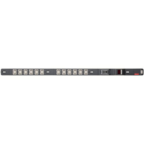 特長：IEC C13の電源が供給可能です。仕様：定格：20A 250Vコンセント数：12幅(mm)：50長さ(mm)：1040安全ブレーカ・電流監視装置付 20A 200V コンセントバー (C13×12)　●メーカー取寄商品について 本商...