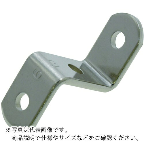 特長：材質は鉄でニッケルめっき。用途：木材、内装、家具、設備などの補強、取り付けに。各部位の補強金具として。仕様：板厚(mm)：1.6穴径(mm)：3.2穴数(個)：3表面処理：ニッケルめっき推奨ねじサイズ(mm)：3材質／仕上：鉄　●メー...