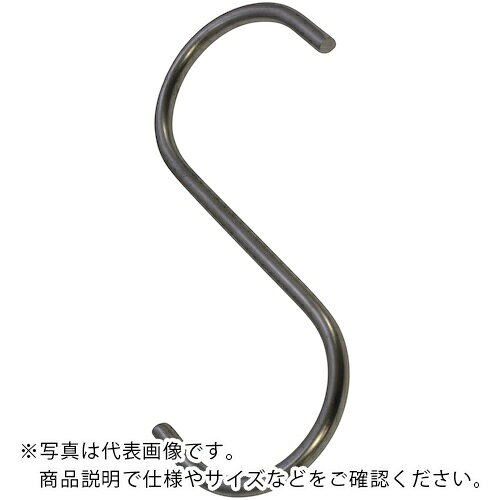 特長：物を吊り下げるのに最適なSフックです。ステンレス製でサビにくいです。用途：丸棒の小物掛け、ロープ掛けなどに使用。仕様：A(mm)：33B(mm)：92C(mm)：4サイズ：4×100材質／仕上：SUS304相当　●メーカー取寄商品につ...