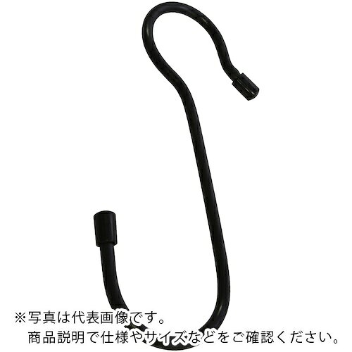 特長：鉄線に樹脂皮膜したロングタイプのSカンです。用途：天井からの吊り下げ用フックとして、園芸などに使用。仕様：色：黒D(mm)：5A(mm)：26B(mm)：36C(mm)：300材質／仕上：鉄樹脂被膜　●メーカー取寄商品について 本商品...