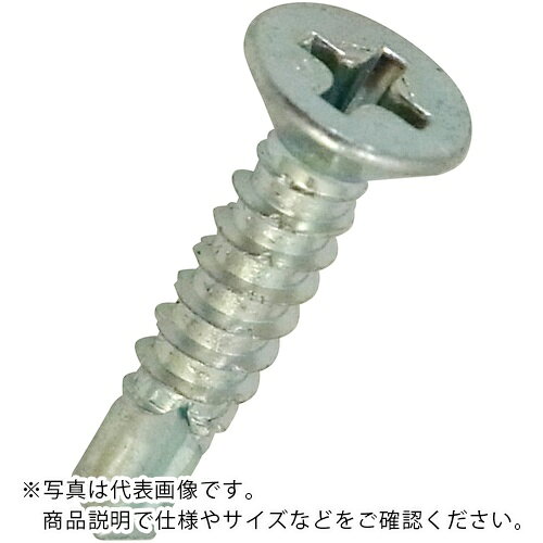 特長：先端に切り刃がついており、鉄板に下穴をあけ締付けまで1本で可能です。用途：下穴がない鋼板への締結に。仕様：寸法(mm)d：4寸法(mm)L：50頭部径(mm)：8頭部厚さ(mm)：2.8表面処理：三価クロメートめっき適応板厚（mm）：...