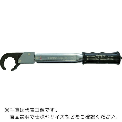 特長：ラチェット戻り機能でレンチを抜き差しする事無く締付が可能です。校正証明書付用途：エアコンフレアナット締付用空調用5/8フレアナット用仕様：トルク調整範囲(N・m)：75全長(mm)：300フレアナットサイズ：5/8インチ二面幅寸法(m...