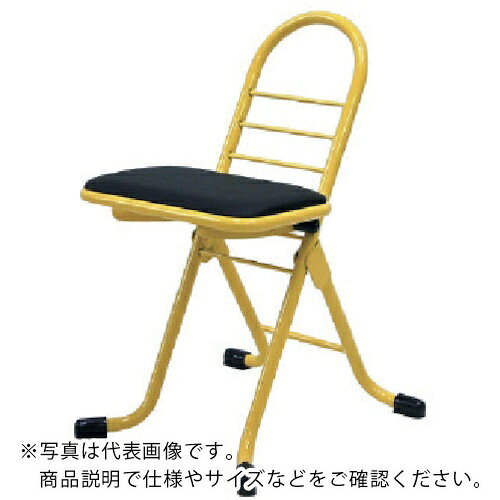 特長：座面の高さ　ワークに合わせて簡単に調節出来ますSH30cm〜54cm仕様：座幅(mm)：350張地：ビニールレザー張り色：イエロー座高(mm)：300〜541完成品材質／仕上：座部：ビニールレザー脚部：スチールパイプ(粉体塗装)　●メ...