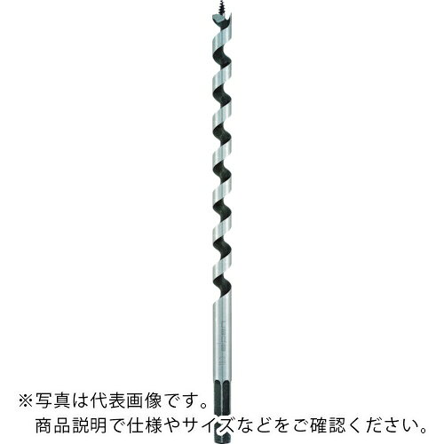 特長：木材の深穴加工に最適なドリルです。素材に高品質な鋼材を用いており、切れ味と耐久性に優れています。用途：被削材:木材。仕様：刃径(mm)：14溝長(mm)：530全長(mm)：620シャンク形状：六角軸シャンク径(mm)：12適合機種：...