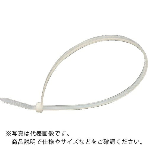 特長：結束バンドの先端がカーブしており、目通しがスムーズです。優れたヘッド構造により、しっかり結束・固定します。用途：屋内のケーブル・電線・配管の結束に。仕様：色：ナチュラル幅(mm)：9.0長さ(mm)：780厚さ(mm)：1.80最大結...