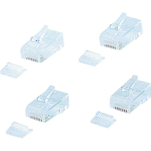 特長：超フラットケーブル専用RJ-45コネクタです。より線・超フラットケーブル用・10個入りです。自作用RJ-45コネクタです。より線・超フラットケーブル用です。エンハンスドカテゴリ5(ギガビットイーサネット)に対応しています。仕様：構造：...