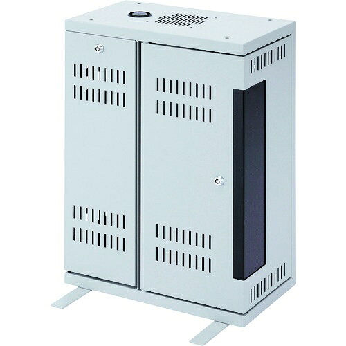 特長：小規模LAN用機器収納用19インチマウントボックスです。LAN用機器収納ボックスです。設置方法として、床面・壁面共に可能です。背面のケーブル口はメンテナンスがしやすい、切れ込みタイプになっています。床面設置の際の転倒防止フラットバー付...