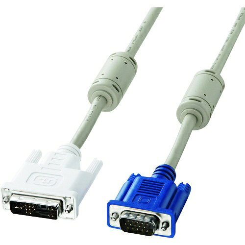 特長：DVI-A アナログモード用ケーブル白5mです。DVI-I（29pin）ポートを持つパソコンとミニD-sub（HD）15pinコネクタを持つアナログディスプレイまたは、ミニD-sub（HD）15pinポートを持つパソコンとDVI-I（...