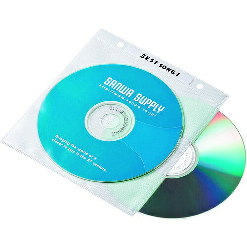 特長：リング式ファイルケースに対応した2穴付不織布ケースです。一般的な2穴リングに対応しており市販のリングファイルやサンワサプライ製リングファイル（別売り）収納することができます。両面収納不織布ケースで2枚のメディアを同時に収納可能です。片...