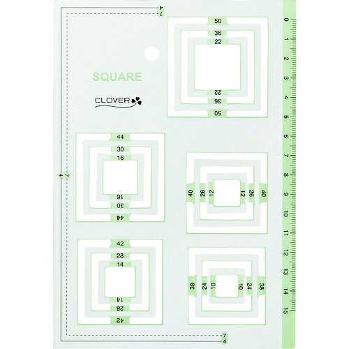 特長：パターンと縫いしろが同時に描けるテンプレートです。サイズ数は15種です。ピースドキルトのお手伝い。お好きなサイズのパターン作れます。布や紙などの作図をしたいところにピーステンプレートを置いて、必要なパターンサイズをなぞります。ワンパッ...