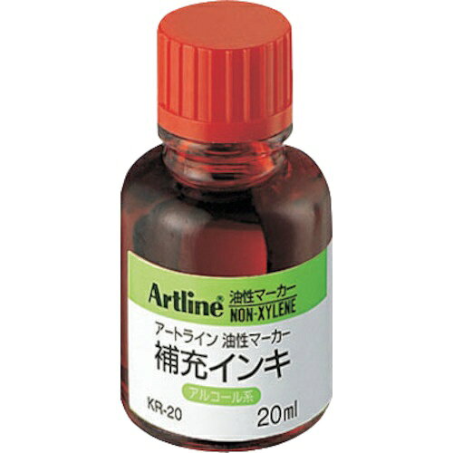 特長：油性マーカーアートライン専用補充インキです。鮮やかな色がよみがえります。仕様：インク色：赤容量(ml)：20内容量(ml)：20サイズ(mm)：φ34.5×61.3注意：ペン芯ホルダーを外して補充してください。引火性ですから火気にご注...