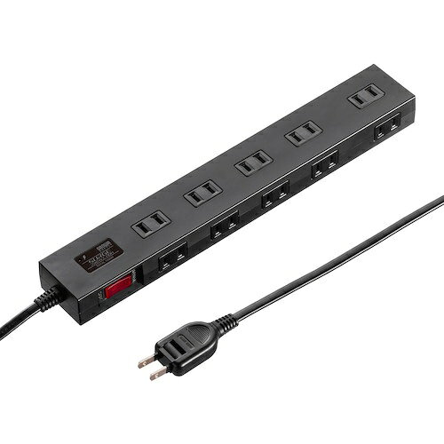 特長：小型ACアダプタが差し込める（差込口ピッチ45mm）10個口電源タップです。iPadなどのタブレットの充電器接続に便利です。雷ガードを内蔵しており、恐ろしい雷から機器をガードします。雷ガード作動中確認ランプ付きです。一括集中スイッチ付...