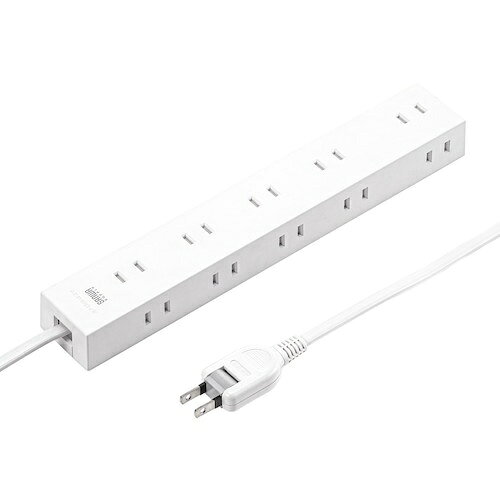 特長：差込口は45mmピッチで小型ACアダプタが10個接続可能です。iPadなどのタブレットの充電器接続に便利です。1箇所はピッチが58mmと広く、大型のACアダプタが設置可能です。マグネット付きなので、スチールキャビネット・デスクに取り付...