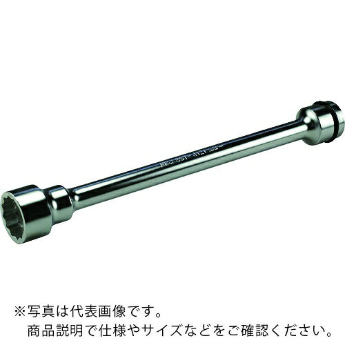 特長：ホイールナットの締付時に便利なトルクレンチ用ソケットです。仕様：差込角(mm)：25.4対辺寸法(mm)：6角41、4角21全長(mm)：450対辺(mm)：6角41、4角21材質／仕上：ニッケルクロムモリブデン鋼　●メーカー取寄商品...