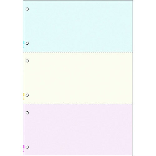 特長：罫線が印刷されていない無地の用紙です。罫線と文字を同時に印刷するので、印刷ズレの心配はなく、何種類もの帳票をストックしておく必要がありません。あらかじめミシン目やファイル穴が入っているので、印刷後ハサミで切ったり、パンチで穴をあける必...