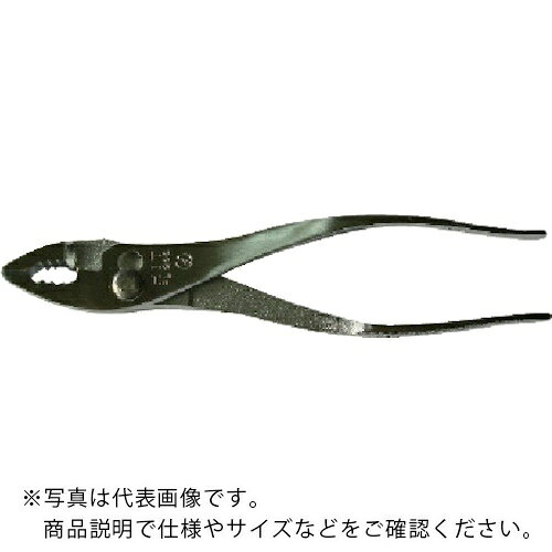 特長：さびにくく、耐久性に優れたプライヤーです。用途：ボルト・ナットの締め付けや緩めたりする時に使用。仕様：全長(mm)：210厚さ(mm)：11A(mm)：46切断能力(mm)：φ2.6材質／仕上：特殊工具鋼　●メーカー取寄商品について ...