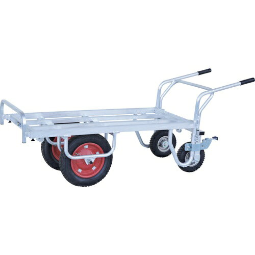 特長：アルミ平型2輪車（1輪車に付け替え可能タイプ）です。20kgコンテナ3個用です。アルミ製ですので軽量で、サビにくいです。補助輪付きですので持ちあげずに直進できます。用途：20kgコンテナや苗箱の運搬に。仕様：均等荷重(kg)：100長...