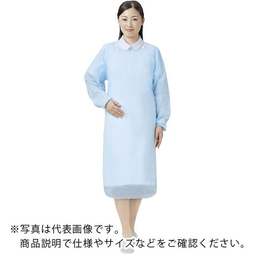 特長：1.袖付きタイプで水や汚れから衣服をガードします。2.首部分の切れ込みを切る事で簡単に着脱ができます。用途：介護関連作業に。水回り作業に。仕様：色：ブルーサイズ：M着丈(cm)：115幅(cm)：98厚さ(mm)：0.023タイプ：使...