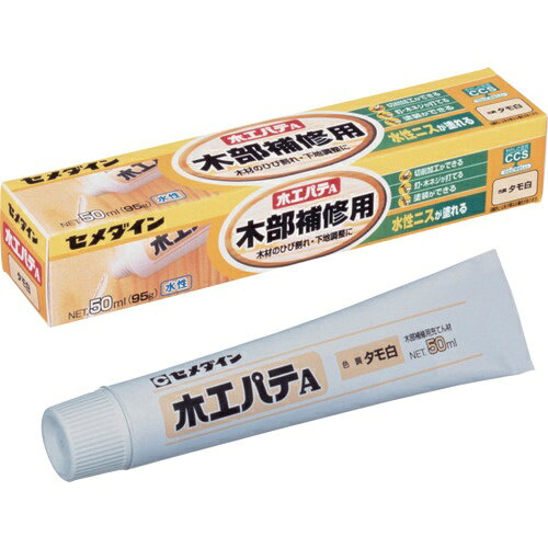 特長：溶剤臭が気にならない、水性の木部補修用パテです。水性塗料が塗れます。水性なので安心です。肉やせが少ないです。サンディング可能です。用途：釘穴、節穴、あてキズ、柱の割れなど充てん補修や各種木材の下地調整に。仕様：色：タモ白容量(ml)：...