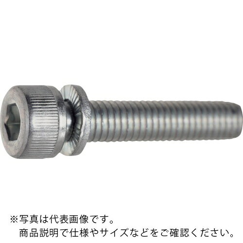 特長：ボルトと座金がラチェット方式で結合されているため振動に対しても対抗力があること、また、付属の座金の裏面（被締め付け側）に突起があるため被締め付物に食い込み、高い緩み止め効果を発揮します。用途：ボルトのみで緩み止め効果が必要な箇所の締め...