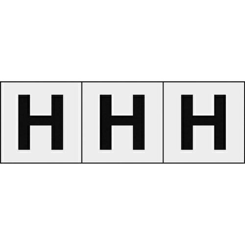 特長：屋内外使用可能です。アルファベット管理に便利です。仕様：表示内容：英字「H」取付仕様：粘着シール縦(mm)：30横(mm)：30色：透明文字高(mm)：20透明地・黒英字材質／仕上：塩化ビニール(PVC)注意：貼り付ける面のゴミ・油等...