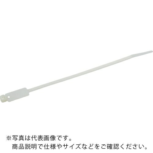 特長：結束した電線やケーブルなどを分別する際に油性ペンで書き込み、またはシール貼付にて識別や表示ができます。用途：結束した電線やケーブルなどの識別。仕様：色：白幅(mm)：4.8長さ(mm)：370表示プレート寸法縦×横(mm)：13×54...