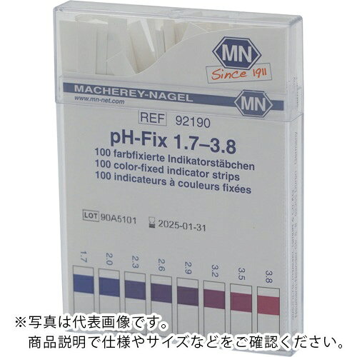 特長：変色が完了するまで液にひたしておけるので、弱緩衝液の測定も可能です。スティックはプラスチックのため、毛細管現象がなく、有害サンプルで指を濡らすことはありません。異なった色素を含浸させたセルロース切片（1〜4個）をプラスチックスティック...