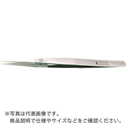 特長：先端は非磁性体ですので金属汚染や有機物の溶出がありません。耐摩耗性に優れています。仕様：セラミックチップピンセット73MZ耐熱温度：1000℃材質／仕上：ハンドル：SA(耐酸鋼)先端チップ：ジルコニアセラミックス　●メーカー取寄商品に...