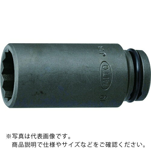 特長：差込角9.5mmインパクトレンチ用です。ロングタイプです。用途：作業におけるボルト・ナットの締め・ゆるめ用です。仕様：差込寸法(mm)：9.5対辺寸法(mm)：16全長(mm)：60差込角(mm)：9.5対辺(mm)：16材質／仕上：...