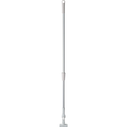 特長：軽い力でヘッドを着脱できる新機構を採用しました。吸い付くようにしっかり握れる特殊エラストマーコーティングです。仕様：幅(mm)：90全長(mm)：1100〜1600材質／仕上：ハンドル：スチールパイプ(φ25mm)樹脂被膜・アルミパイ...