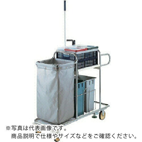 特長：多彩な使い方ができるシステム式清掃用カートです。用途：小〜中規模の商業・公共施設で使用に。仕様：幅(mm)：539奥行(mm)：1135高さ(mm)：1042材質／仕上：フレーム：スチールパイプクロームメッキコンテナ・小物ケース・バケ...