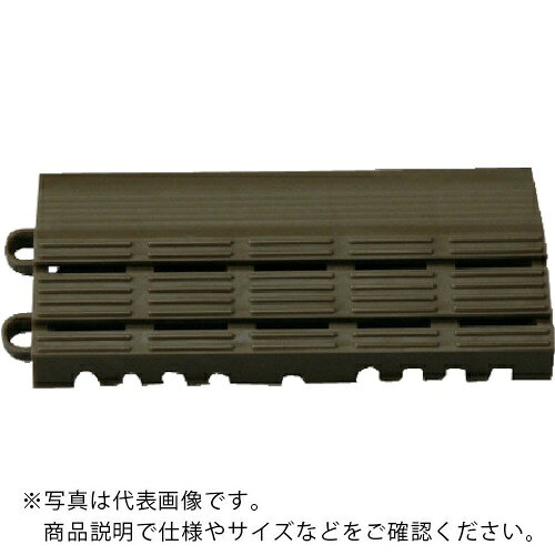 特長：粗泥落としに優れたEVA樹脂を採用しています。ジョイントの組み合わせで個性的なデザインに仕上がります。用途：屋外用マットに。仕様：色：グレー厚さ(mm)：18縦(mm)：75横(mm)：150材質／仕上：本駒(ベース)、縁駒、コーナー...