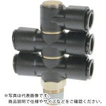 特長：用具不要のワンタッチ着脱です。チューブへの傷がつきにくいロック構造です。用途：各種エア配管仕様：適合チューブ外径D(mm)：4ネジ部：R1/8材質／仕上：本体：しんちゅう、ポリアセタール樹脂シール材：ニトリルゴム　●メーカー取寄商品に...