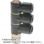特長：用具不要のワンタッチ着脱です。チューブへの傷がつきにくいロック構造です。用途：各種エア配管仕様：適合チューブ外径D(mm)：4ネジ部：R1/8材質／仕上：本体：しんちゅう、ポリアセタール樹脂シール材：ニトリルゴム　●メーカー取寄商品に...