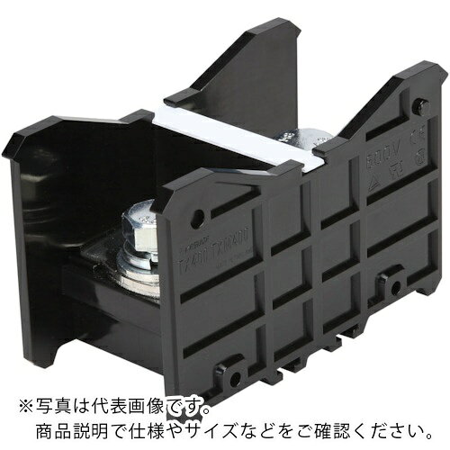 特長：海外規格取得UL、CSA、TUV、CEとグローバル対応品です。用途：電源・中継端子台として。仕様：色：ブラック長さ(mm)：124幅(mm)：62高さ(mm)：74タイプ：ねじ式定格：1000V-400A(JIS)定格絶縁電圧(V)：...