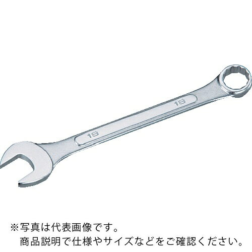 特長：口径寸法が同じスパナとめがねレンチを一体化し、スパナは早回しに、めがねレンチは本締め作業に適します。めがね柄部の曲がり角度15°です。仕上面は美しく、肌触りがよく重量感があります。Cr-V（クロムバナジウム鋼）梨地仕上げの為、手がすべ...