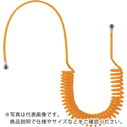特長：伸縮性が強く、作業性が優れています。高温多湿下での水分やカビによる侵食劣化が少ないです。仕様：色：クリアオレンジ外径(mm)：8内径(mm)：5全長(mm)：1385コイル径(mm)：40コイル長(mm)：740最大使用寸法(m)：8...