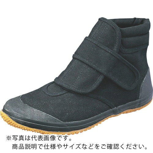 特長：履き易いです。ゴミが入りにくいです。胴部、強力撥水仕様です。用途：園芸・建築および一般作業用仕様：寸法(cm)：25.0足幅サイズ：EEE福山ゴム　寅さん6ブラック25.0材質／仕上：胴部・コットン 底部：一般配合ゴム　●メーカー取寄...