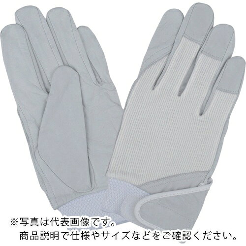 特長：国産牛表皮を使用していますので、しなやかで丈夫です。甲にメリヤス生地を使用し通気性に優れています。マジックテープで好みのフィット感に調節できます。用途：建築、建設、土木作業、設備や機械のメンテナンスに仕様：色：白サイズ：L全長(cm)...