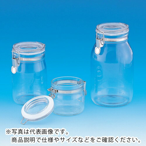 特長：生物の標本・収集・保存・展示など多用途でご使用いただけます。仕様：容量(ml)：500高さ(mm)：110外径(mm)：102材質／仕上：本体：ガラスパッキン：シリコンゴムセット内容／付属品：シリコンゴム製パッキング、締め金具付　●メ...