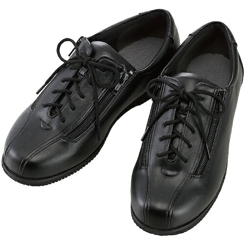 特長：大きく開くので足入れしやすいです。足の状態に合わせて調整できます。2つのファスナーで着脱しやすいです。用途：簡単に靴を履きたい方に外出でのご利用に。むくみや腫れのある方に。仕様：寸法(cm)：21.0〜21.5足幅サイズ：EEE色：ブ...