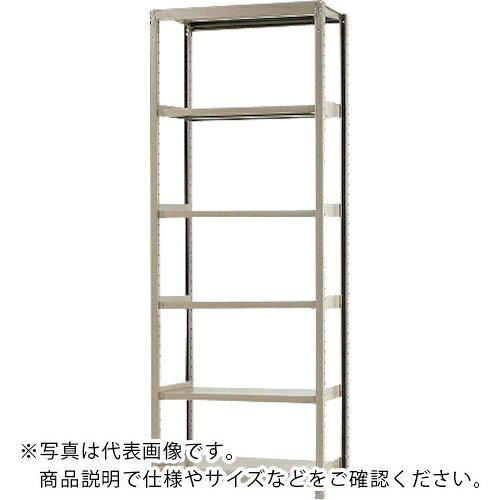 特長：ボルトレスで組立が簡単しかも1段／耐荷重が200kgで連結での増設可能なラックです。仕様：間口(mm)：900奥行(mm)：300高さ(mm)：2400色：アイボリー棚段数(段)：6均等積載量(kg/段)：200最大積載量(kg/台)...