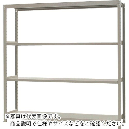 特長：ボルトレスで組立が簡単しかも1段／耐荷重が200kgで連結での増設可能なラックです。仕様：間口(mm)：1800奥行(mm)：600高さ(mm)：1800色：アイボリー棚段数(段)：4均等積載量(kg/段)：200最大積載量(kg/台...
