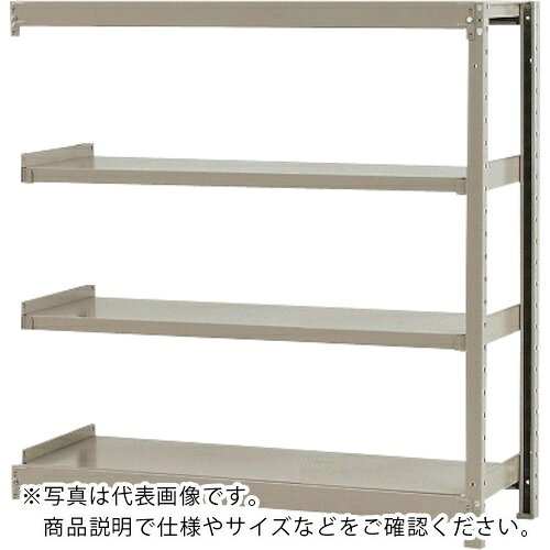 特長：ボルトレスで組立が簡単しかも1段／耐荷重が150kgで連結での増設可能なラックです。仕様：間口(mm)：1200奥行(mm)：300高さ(mm)：1200色：アイボリー棚段数(段)：4均等積載量(kg/段)：150最大積載量(kg/台...