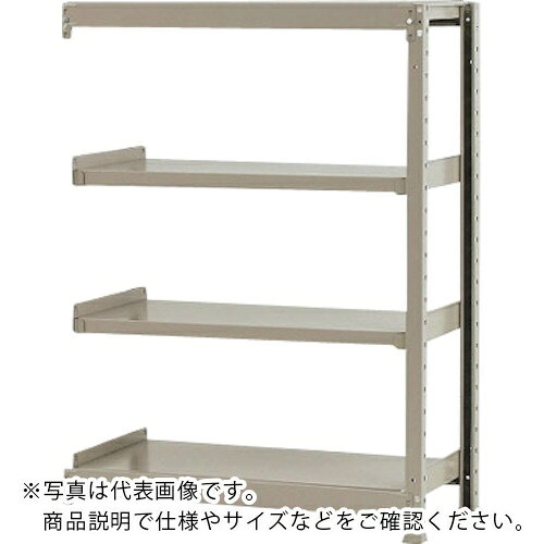 特長：ボルトレスで組立が簡単しかも1段／耐荷重が150kgで連結での増設可能なラックです。仕様：間口(mm)：900奥行(mm)：300高さ(mm)：1200色：アイボリー棚段数(段)：4均等積載量(kg/段)：150最大積載量(kg/台)...