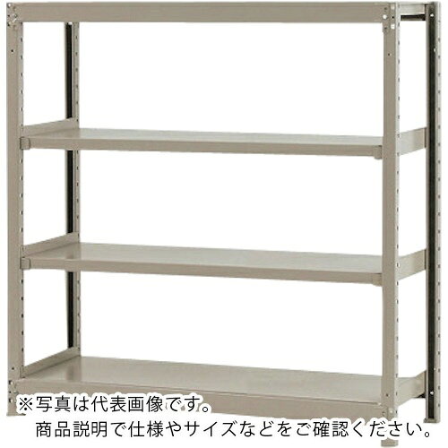 特長：ボルトレスで組立が簡単しかも1段／耐荷重が150kgで連結での増設可能なラックです。仕様：間口(mm)：1200奥行(mm)：600高さ(mm)：1200色：アイボリー棚段数(段)：4均等積載量(kg/段)：150最大積載量(kg/台...