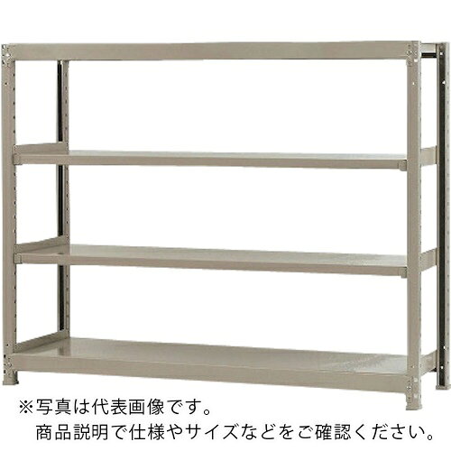 特長：ボルトレスで組立が簡単しかも1段／耐荷重が150kgで連結での増設可能なラックです。仕様：間口(mm)：1500奥行(mm)：450高さ(mm)：1200色：アイボリー棚段数(段)：4均等積載量(kg/段)：150最大積載量(kg/台...