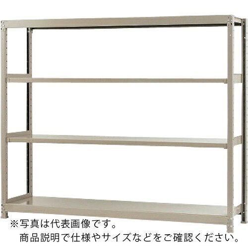 特長：ボルトレスで組立が簡単しかも1段／耐荷重が150kgで連結での増設可能なラックです。仕様：間口(mm)：1800奥行(mm)：450高さ(mm)：1500色：アイボリー棚段数(段)：4均等積載量(kg/段)：150最大積載量(kg/台...