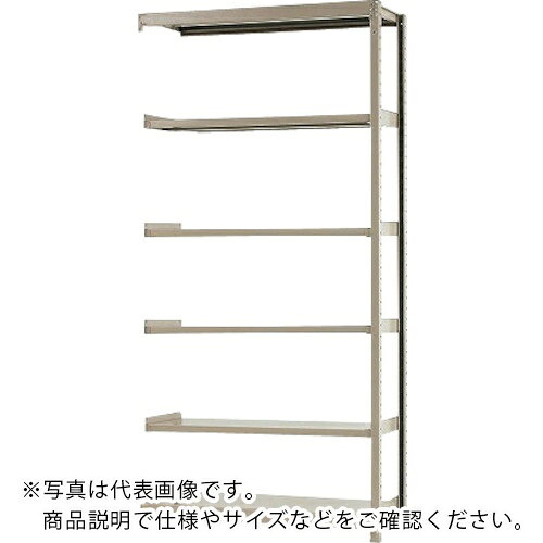 特長：ボルトレスで組立が簡単しかも1段／耐荷重が150kgで連結での増設可能なラックです。仕様：間口(mm)：1200奥行(mm)：450高さ(mm)：2400色：アイボリー棚段数(段)：6均等積載量(kg/段)：150最大積載量(kg/台...